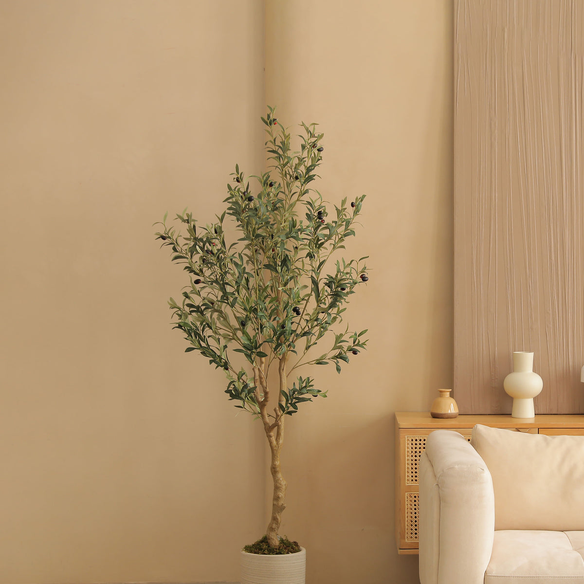 6'Artificial Plant Olive Silk Tree (Branches)