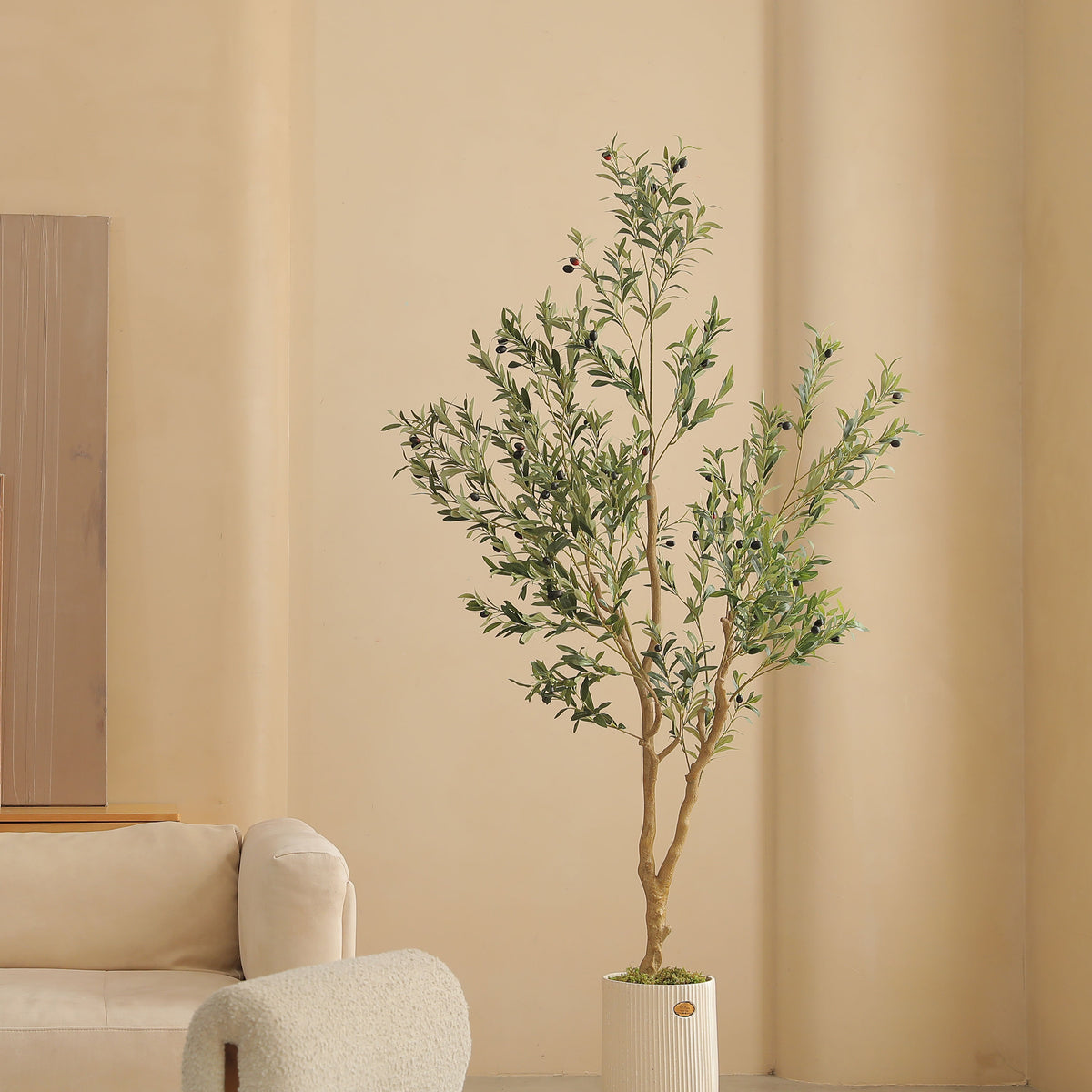 7’Artificial Plant Olive Silk Tree (Branches)